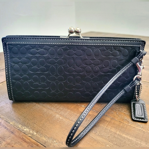 Coach | Bags | Vintage Coach Black Leather Clutch | Poshmark